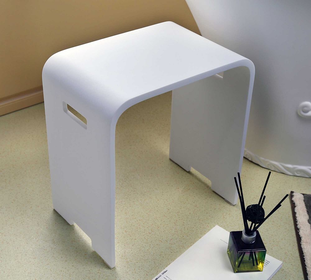 Edge Resin Shower Stool | Pottery Barn