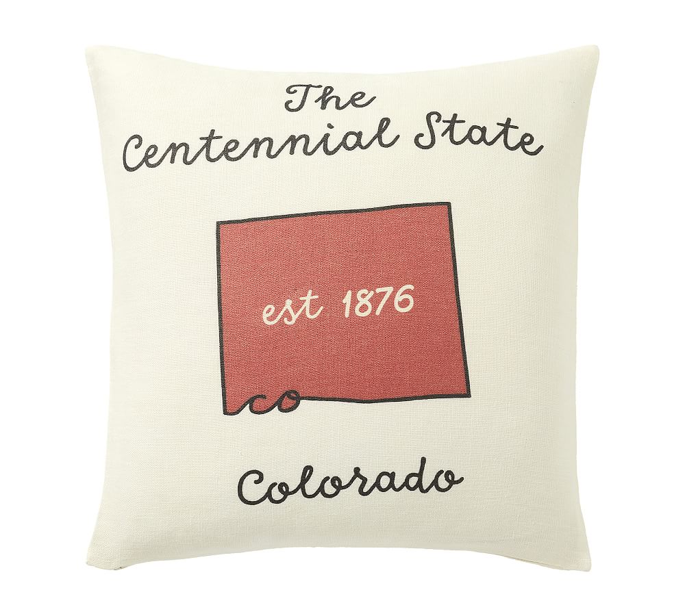 State Pride Linen Throw Pillow Cover | Pottery Barn