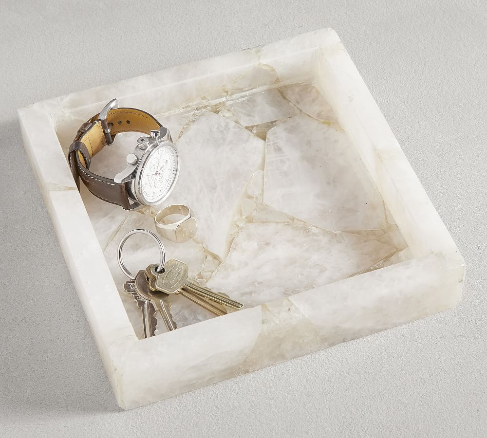 Square Quartz Stone Catchall | Pottery Barn