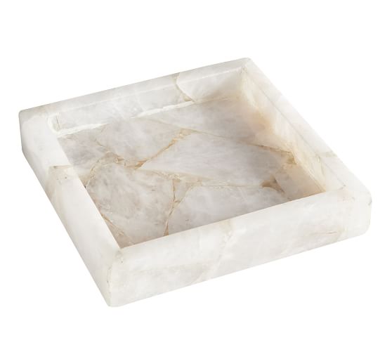 Square Quartz Stone Catchall | Pottery Barn