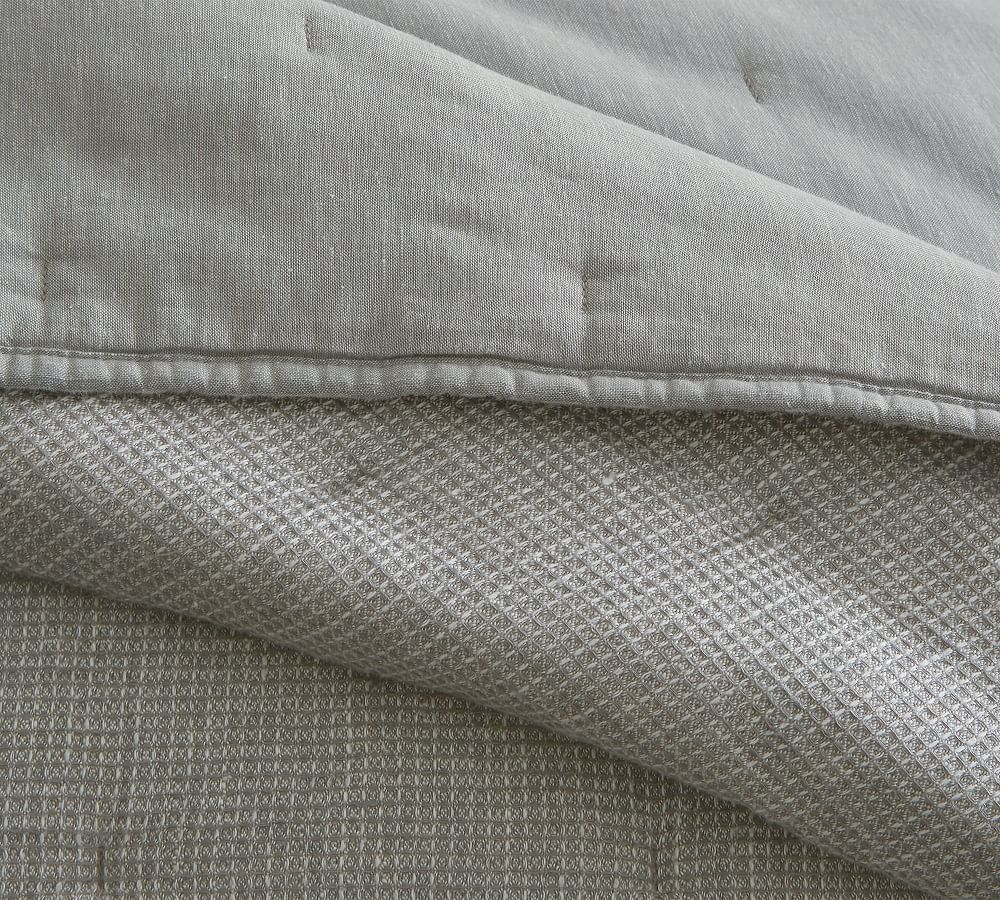 European Flax Linen Waffle Quilt & Shams | Pottery Barn