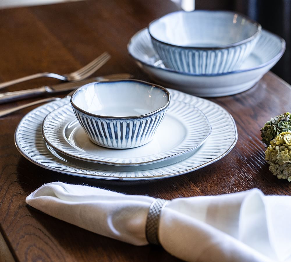 Colonnade Stoneware 20-Piece Dinnerware Set | Pottery Barn