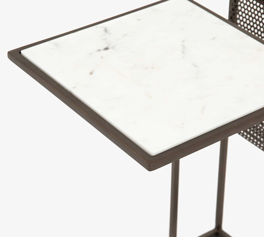 Jayden Marble C-Table | Pottery Barn