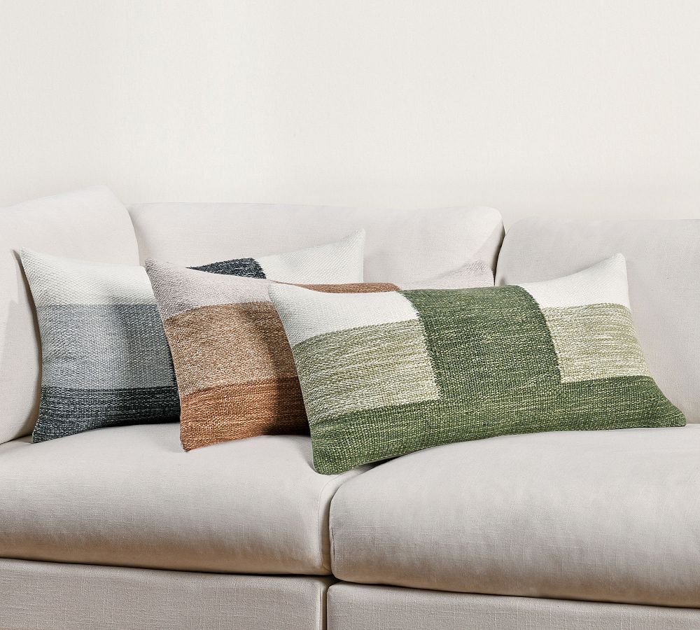 Laurel Colorblock Handmade Lumbar Pillow | Pottery Barn