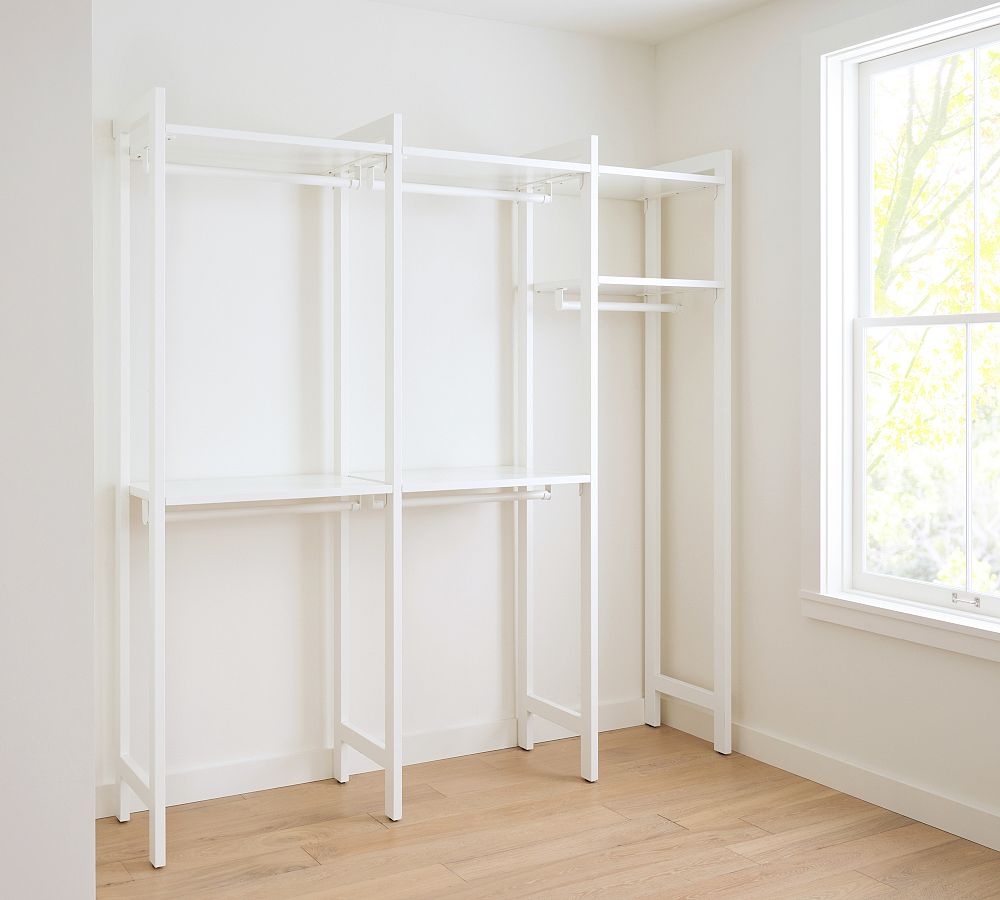 Essential Walk-In Closet by Hold Everything, 7' Complete Hanging System ...
