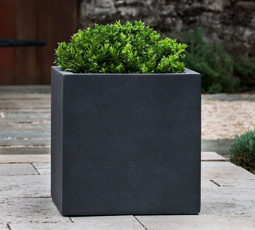 Rilynn Square Outdoor Planters | Pottery Barn