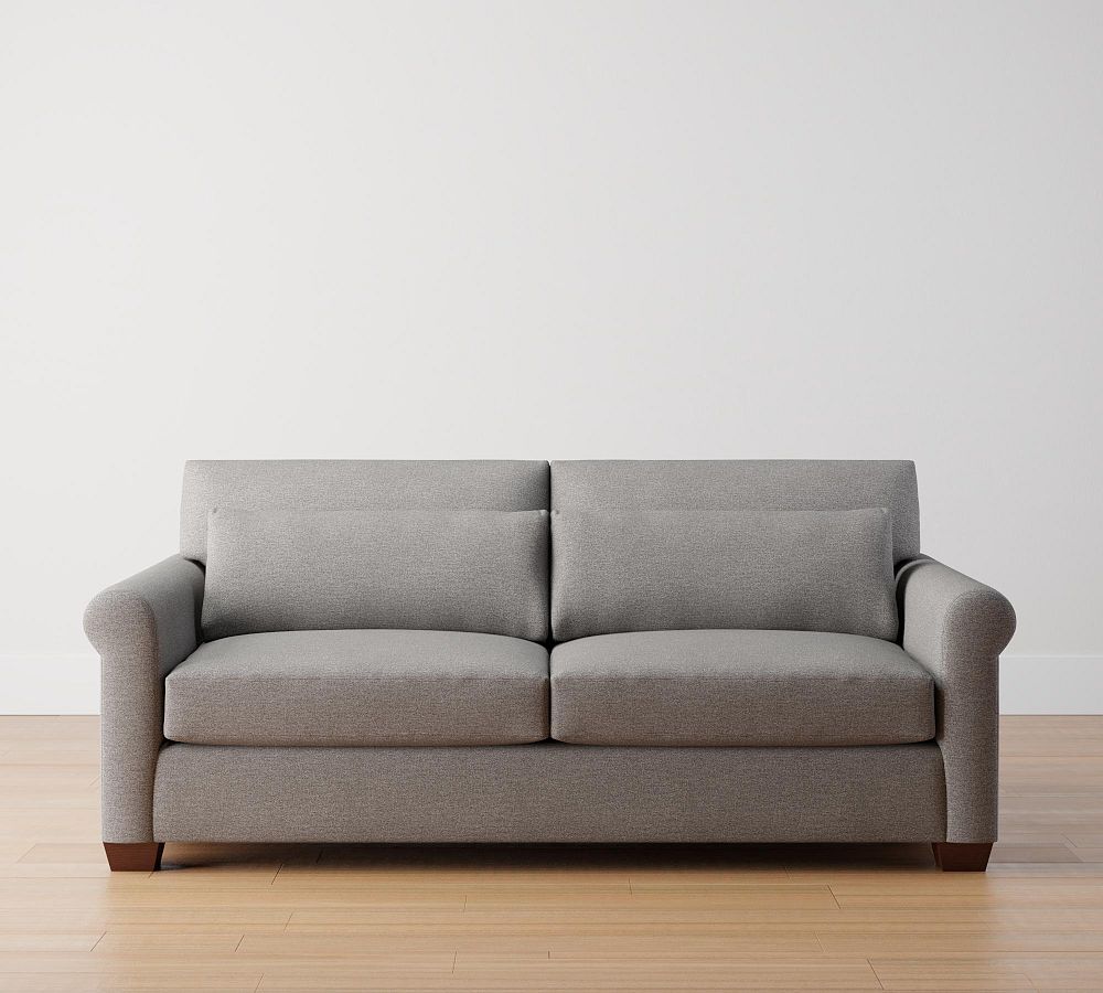 York Roll Arm Deep Seat Fabric Sofa | Pottery Barn