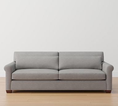 York Roll Arm Deep Seat Fabric Sofa | Pottery Barn