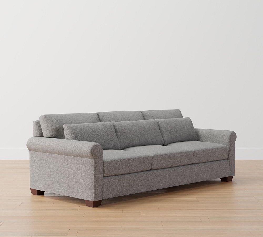York Roll Arm Deep Seat Fabric Sofa | Pottery Barn