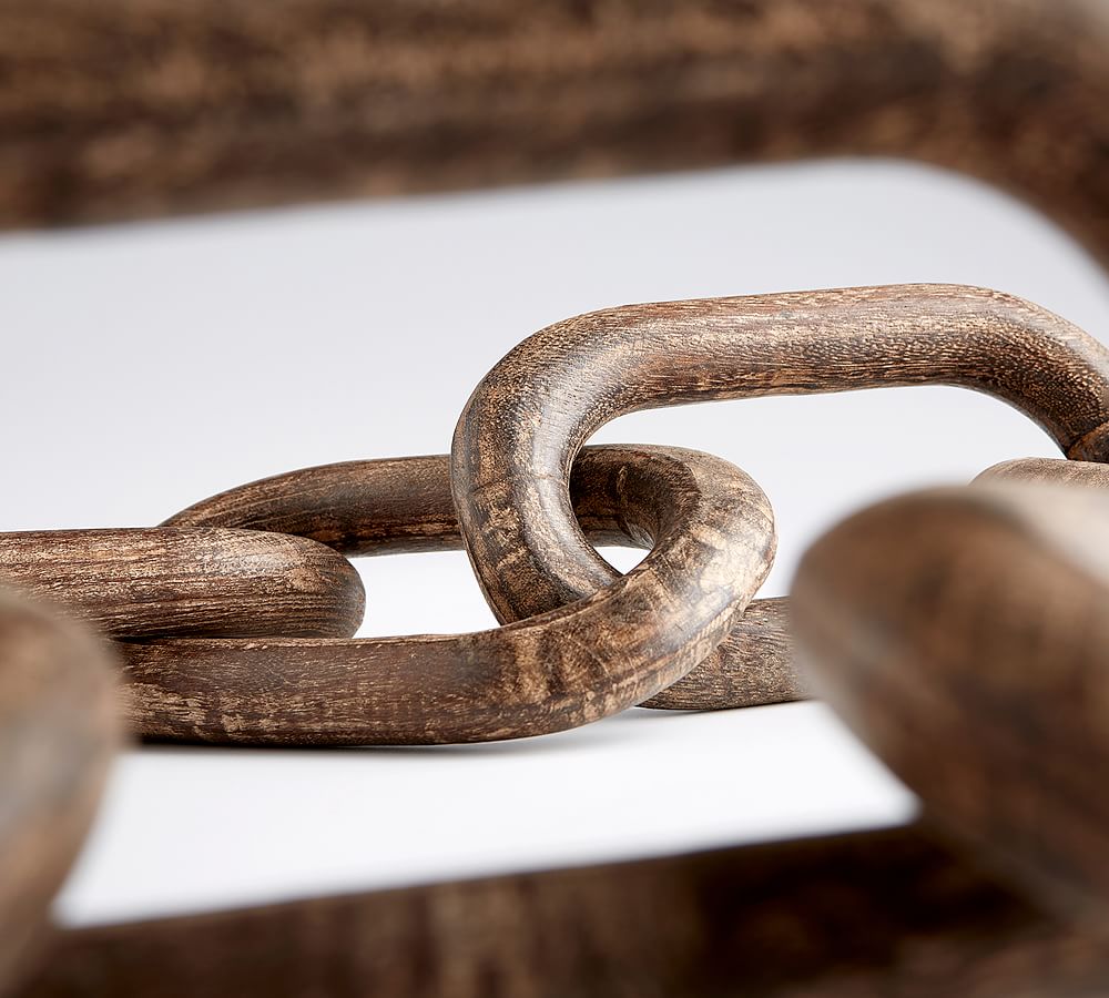 Oversized Recycled Wood Decorative Chain | Pottery Barn