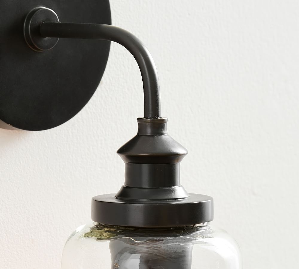 PB Essential Tube Sconce | Bathroom Light Fixtures | Pottery Barn