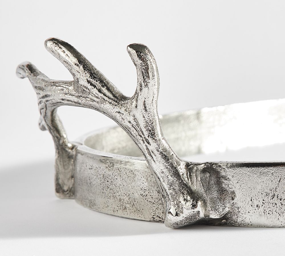 Figural Stag Oval Bar Tray | Pottery Barn
