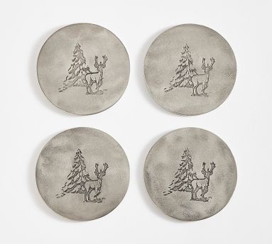 Rustic Forest Coasters - Set of 4 | Pottery Barn