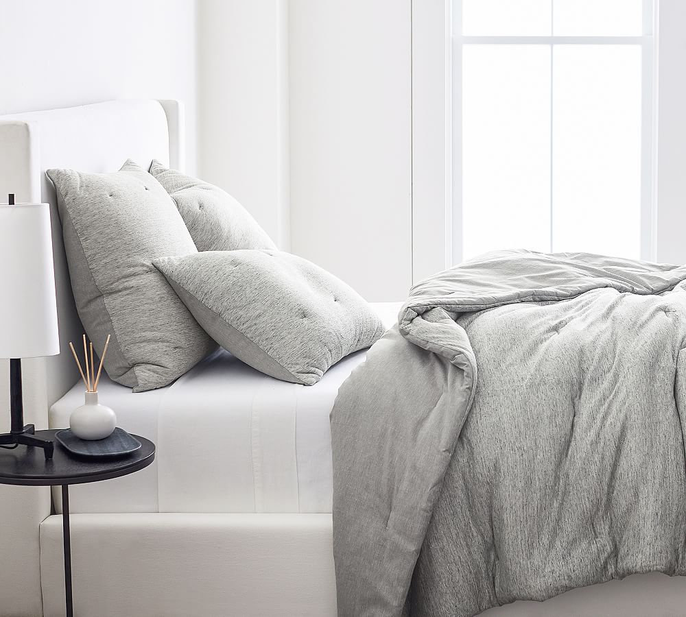 Belgian Flax Linen Jersey Comforter | Pottery Barn