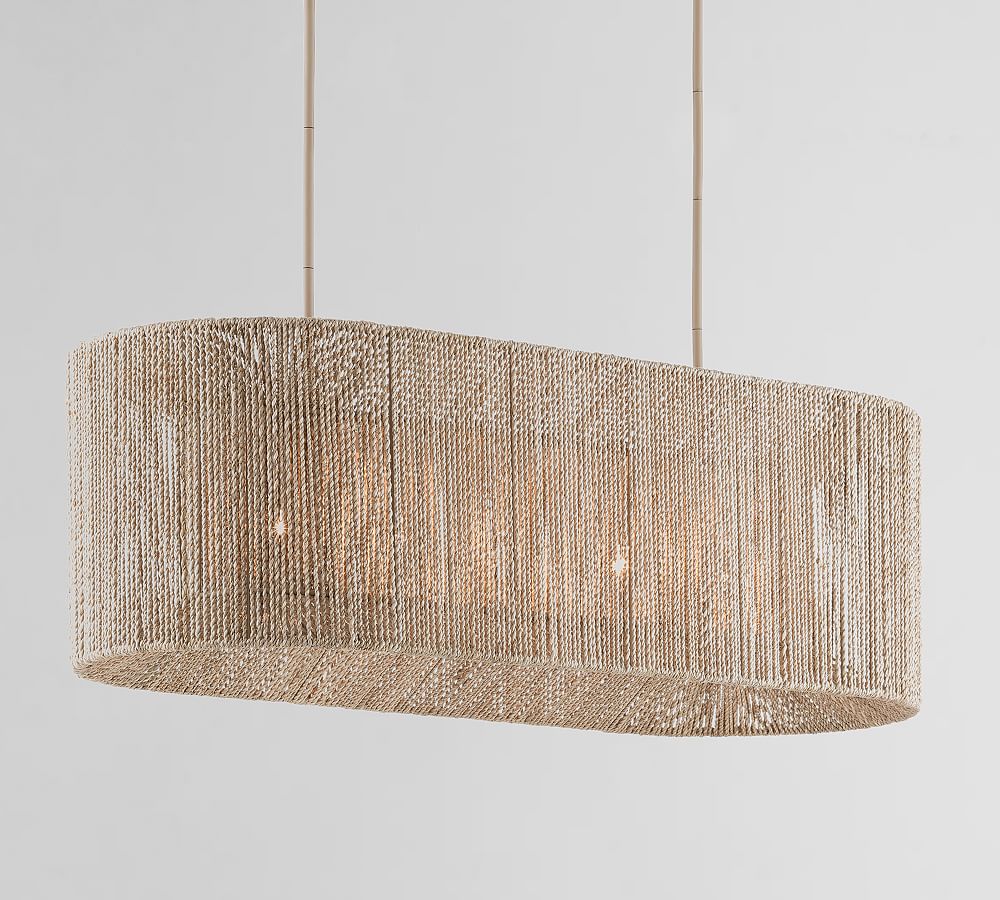 Farrington Abaca Linear Chandelier | Pottery Barn