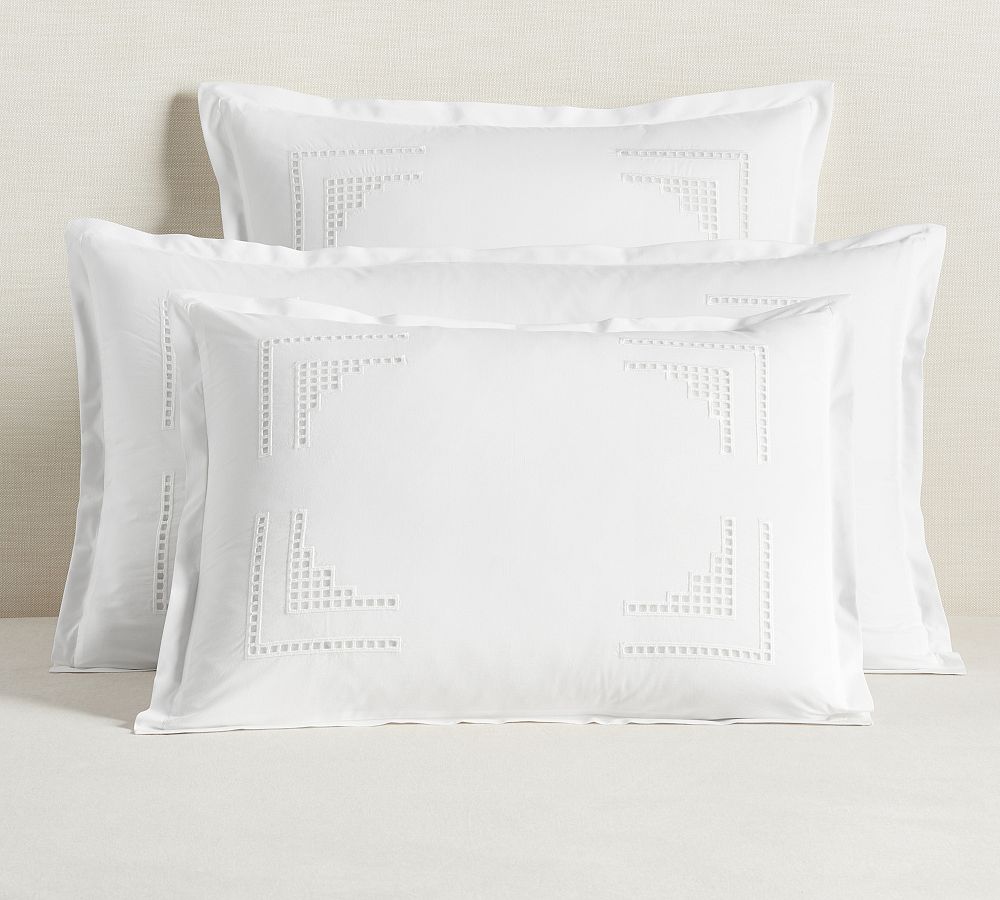 Eyelet Percale Sham | Pottery Barn