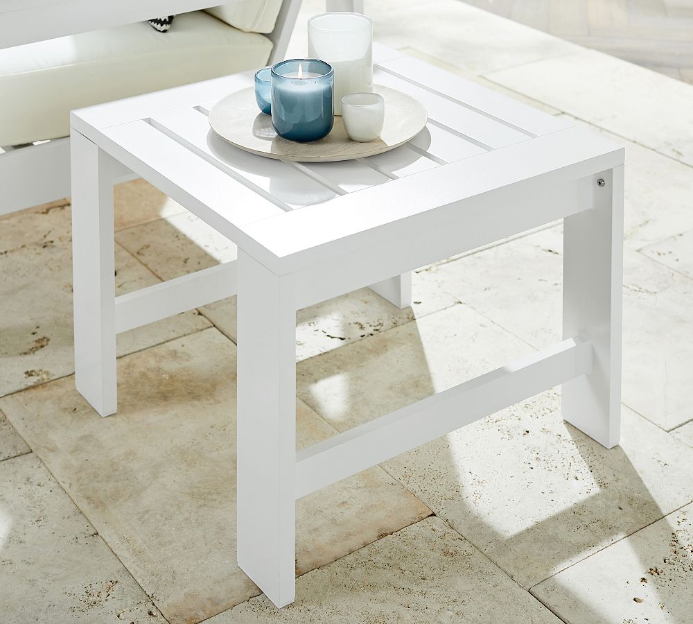 Malibu Metal Outdoor Side Table | Pottery Barn