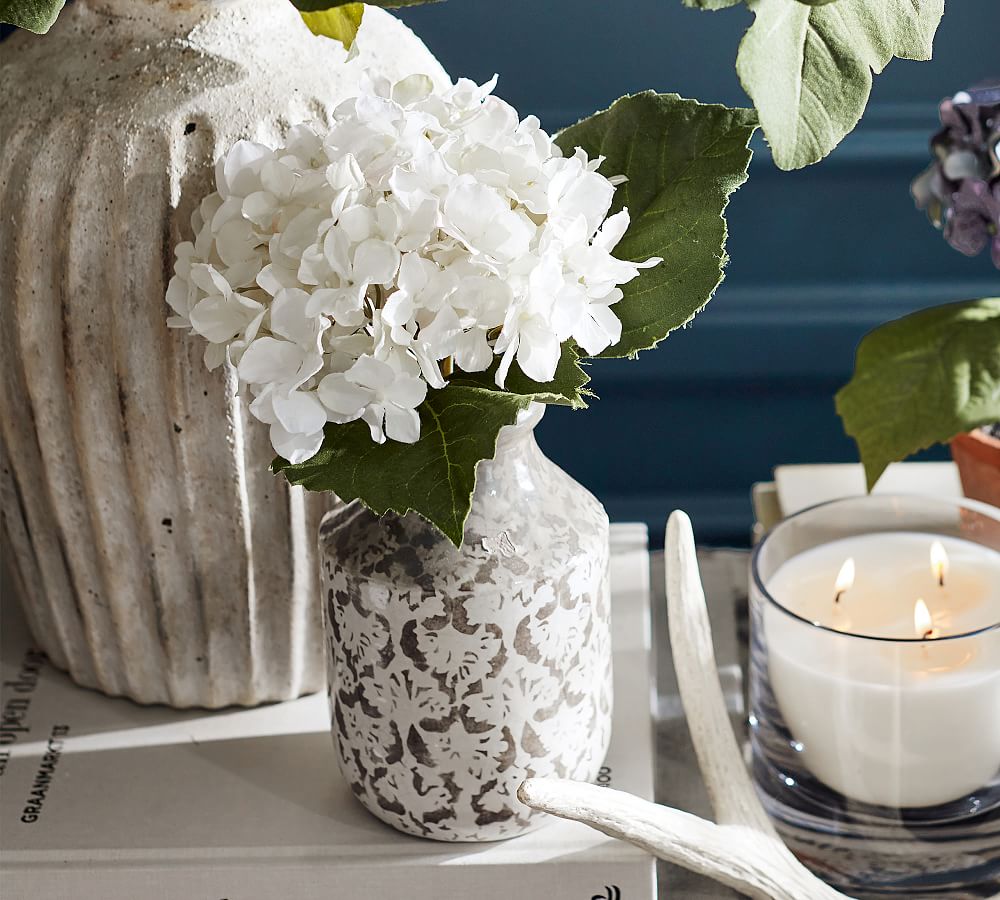 Collette Handcrafted Floral Terracotta Vases | Pottery Barn