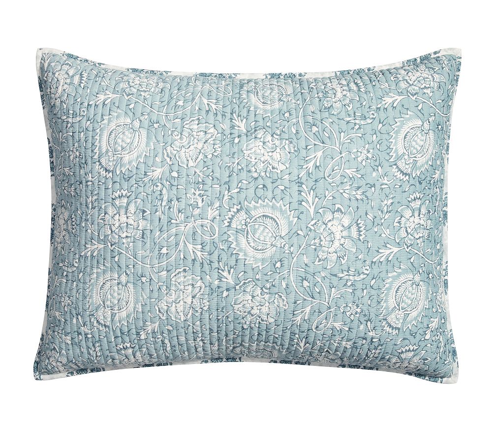 Sloan Voile Reversible Quilted Sham | Pottery Barn