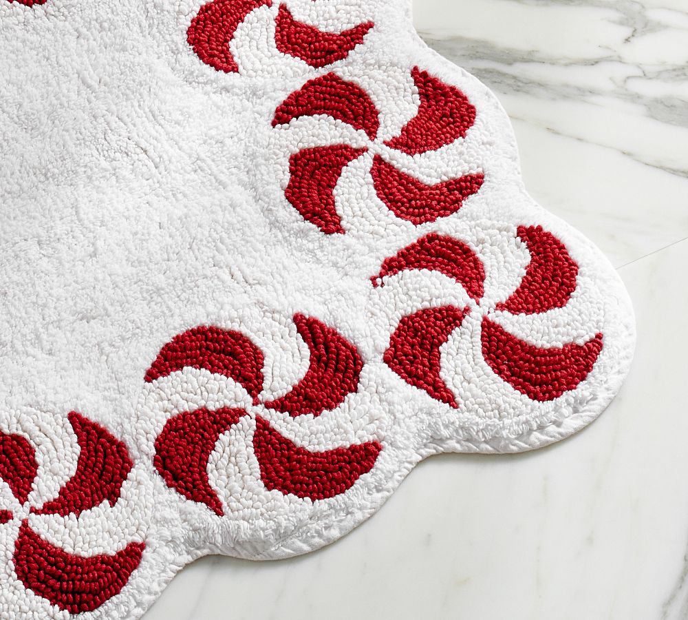 Peppermint Swirl Bath Rug | Pottery Barn