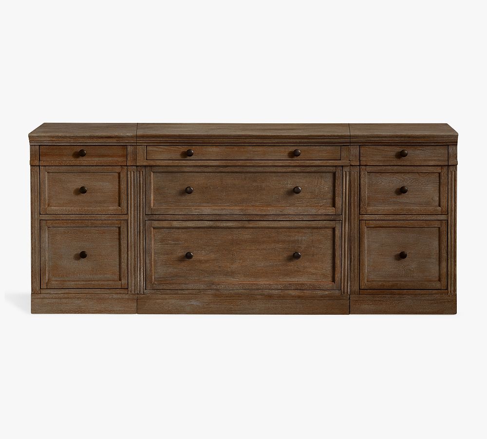 Livingston 70'' Media Console with File Cabinets | Pottery Barn