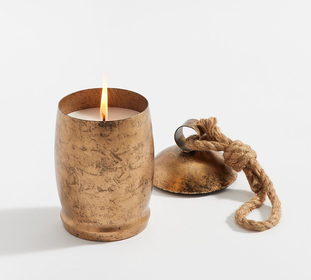 St. Judes Vintage Bell Candle - Winter Spruce | Pottery Barn