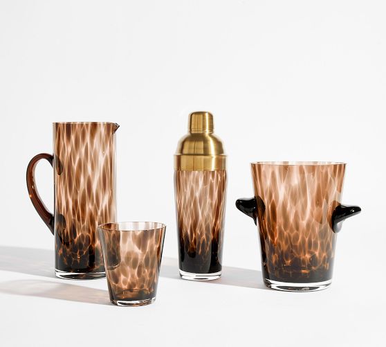 Tortoise Glass Cocktail Shaker Pottery Barn