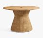 Westport Wicker Round Outdoor Dining Table | Pottery Barn