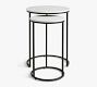 Delaney Round Marble Nesting End Table | Pottery Barn