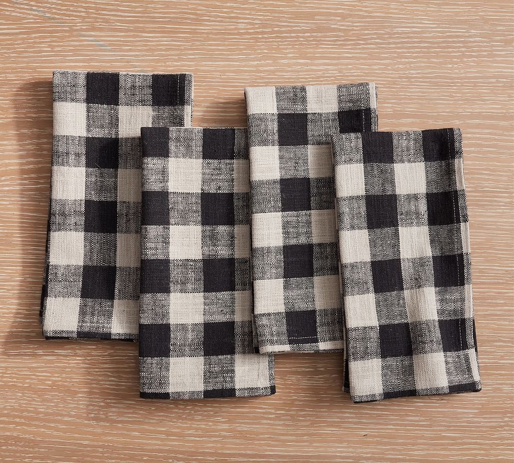 Dalton Check Cotton/Linen Napkins - Set of 4 | Pottery Barn