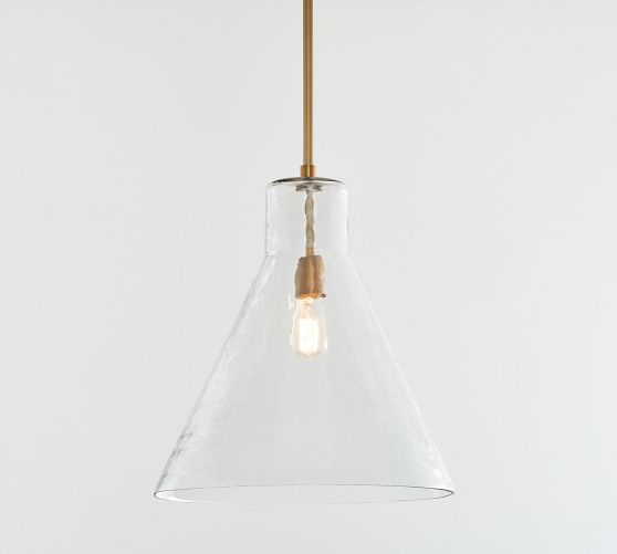 Bridget Recycled Glass Flared Pendant | Pottery Barn