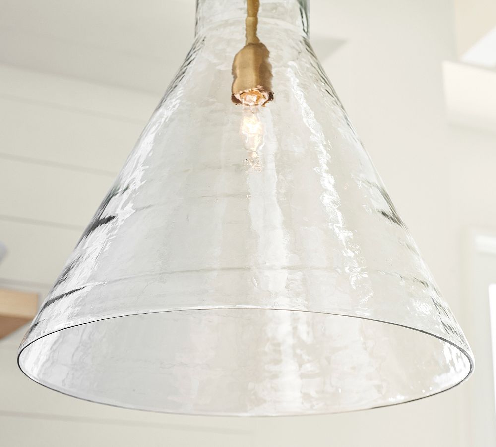 Bridget Recycled Glass Flared Pendant | Pottery Barn