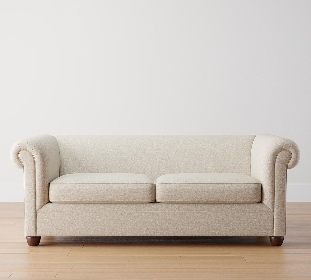 Chesterfield Tight Back Roll Arm Upholstered Sofa | Pottery Barn