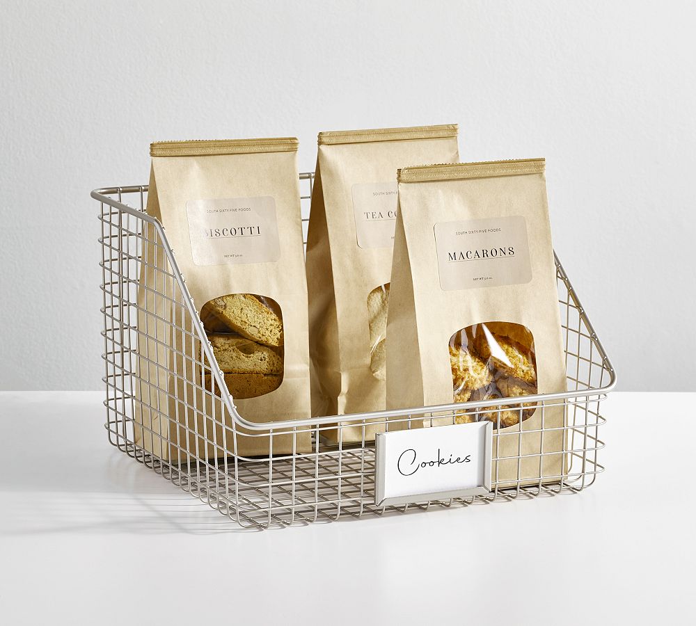 Beck Wire Storage Front Access Baskets | Pottery Barn