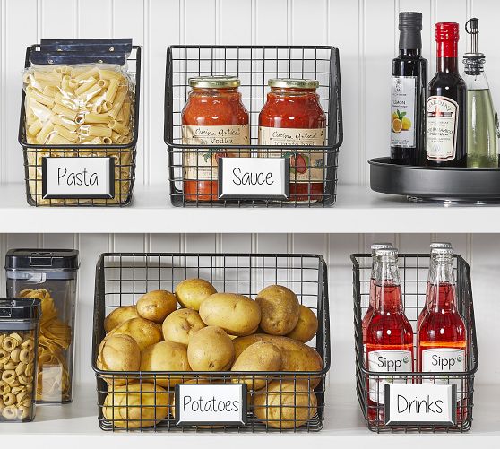 Beck Wire Storage Front Access Baskets | Pottery Barn