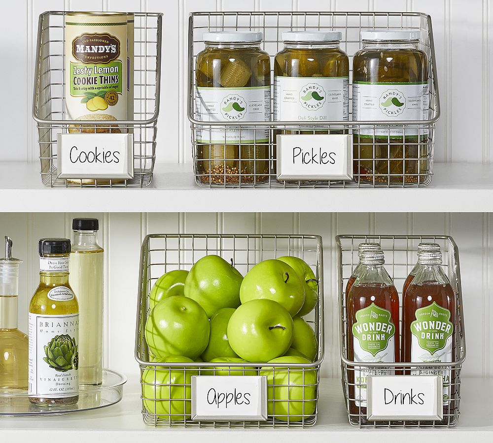 Beck Wire Storage Front Access Baskets | Pottery Barn