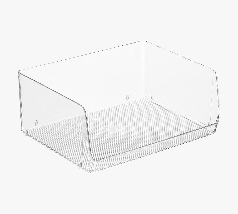 Clear Plastic Storage Front Access Bin Sets | Pottery Barn