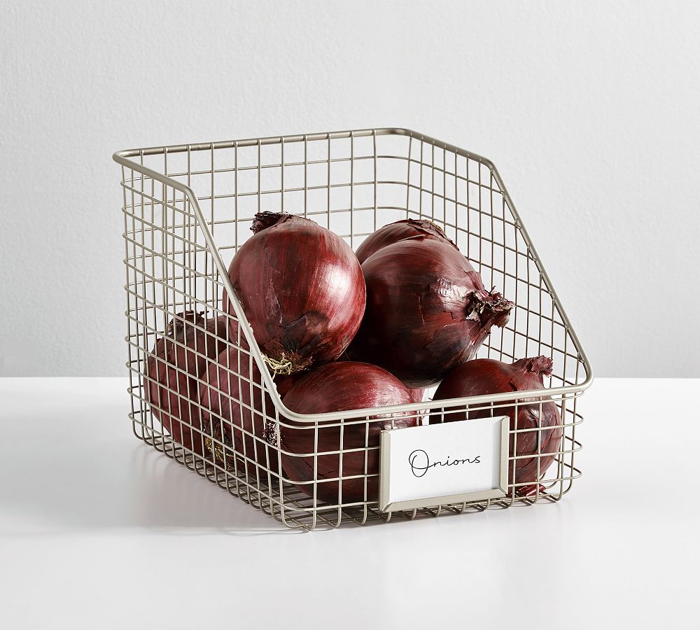 Beck Wire Storage Front Access Baskets | Pottery Barn