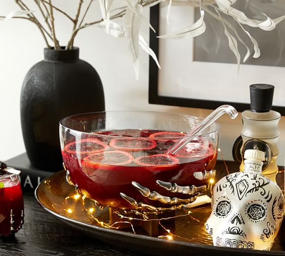 Skeleton Hand Punch Bowl with Ladle | Pottery Barn