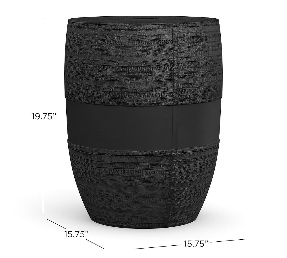 Metal Drum Outdoor Side Table | Pottery Barn