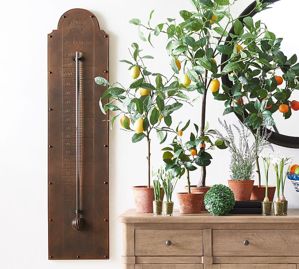 Outdoor Iron Wall Thermometer | Pottery Barn