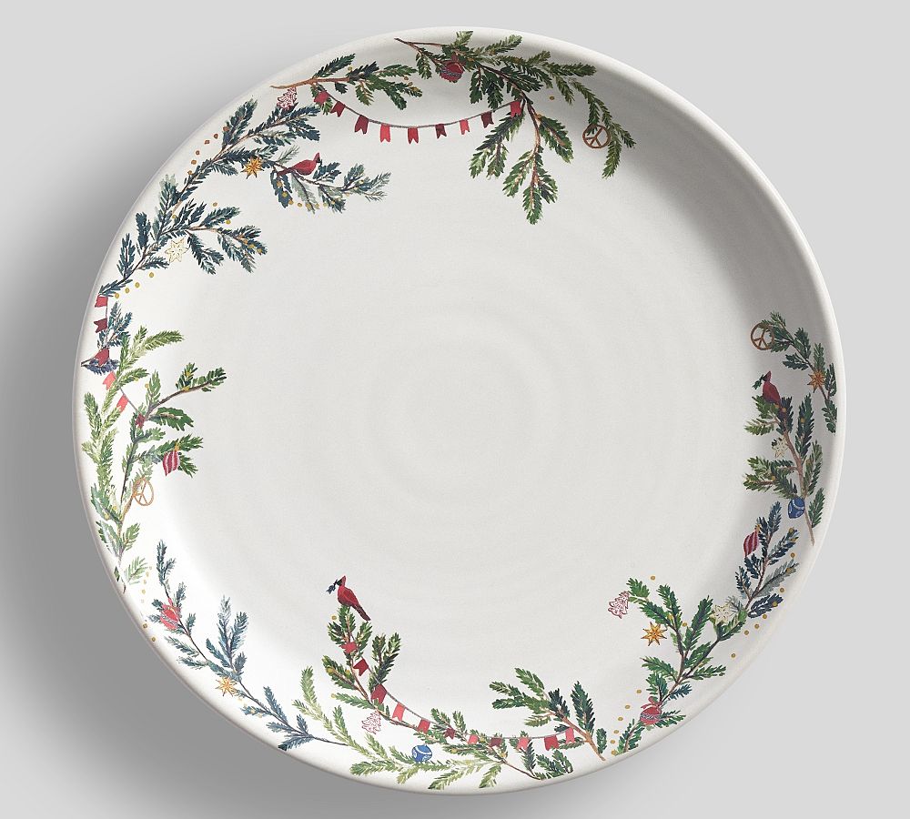 Christmas in the Country Stoneware Dinner Plates - Set of 4 | Pottery Barn