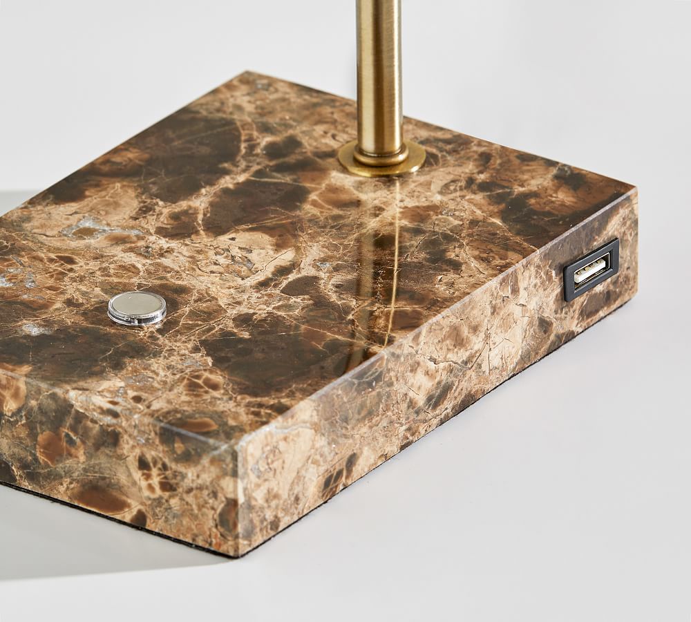 Lakeview Marble LED Table Lamp | Pottery Barn