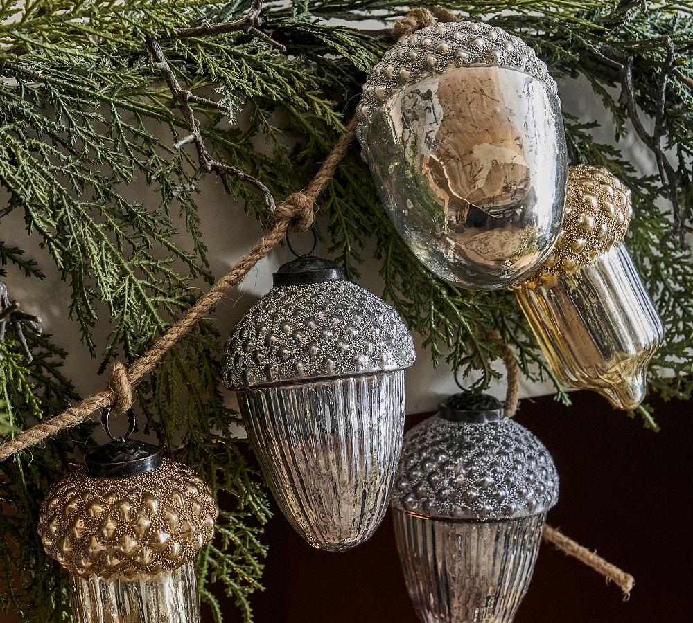 Mercury Acorn Garland | Pottery Barn
