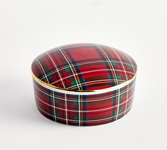 Stewart Plaid Decorative Box | Pottery Barn