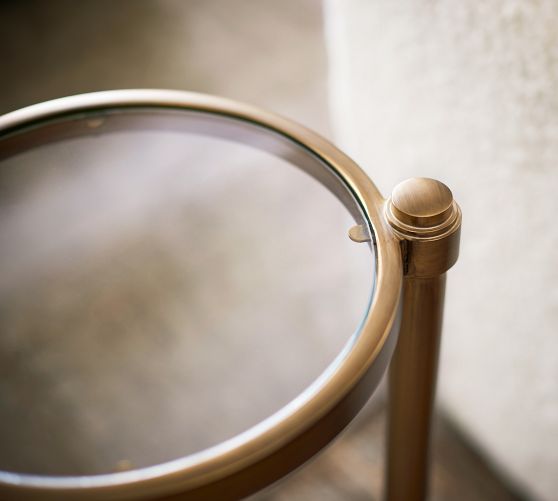 Everson Round Glass C-Table | Pottery Barn