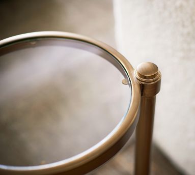 Everson Round Glass C-Table | Pottery Barn