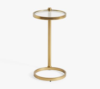 Everson Round Glass C-Table | Pottery Barn