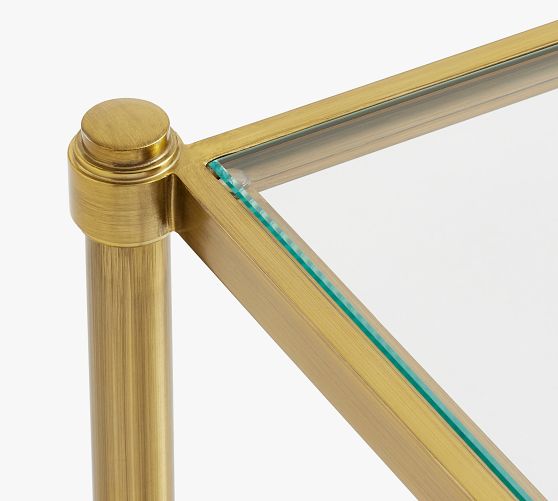 Everson Square Glass Side Table | Pottery Barn