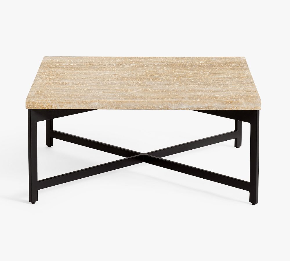 Lennox Square Travertine Coffee Table | Pottery Barn